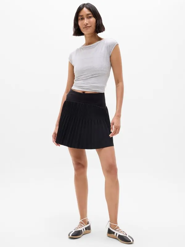 Athleta Featherweight Plissé Skort - Black