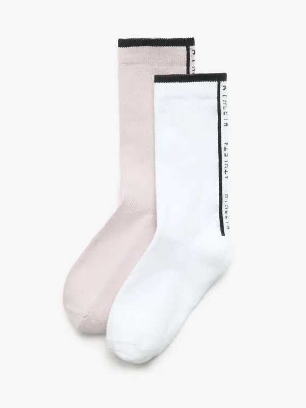 Athleta Novelty Crew Sock 2-pack - Halo/white
