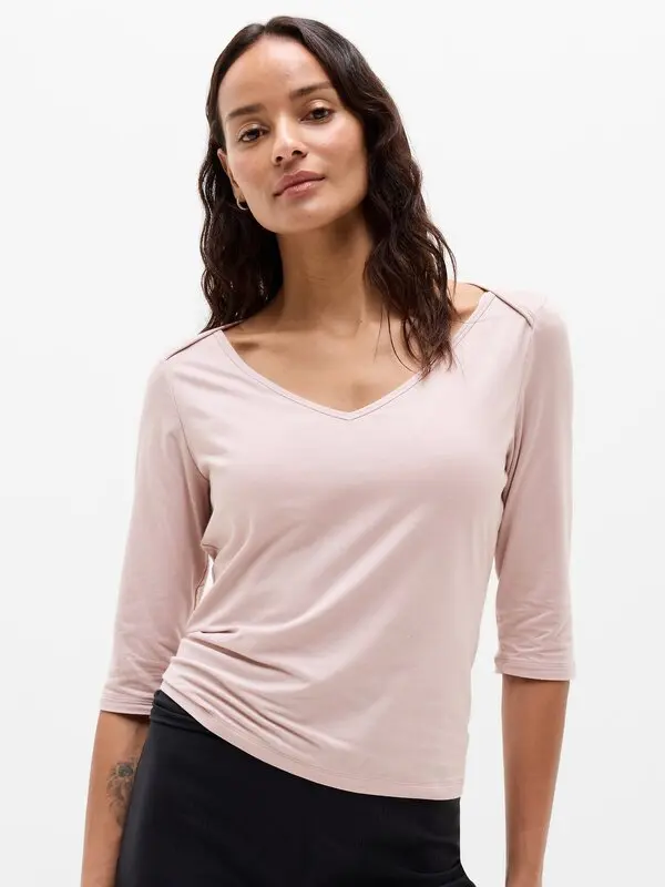 Athleta Foundation Midi Sleeve Tee - Halo