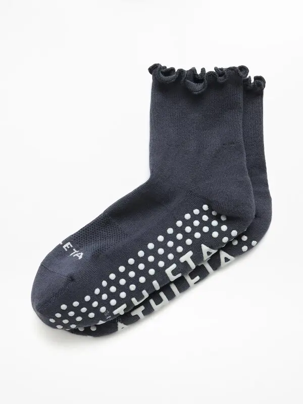 Athleta Ruffled Grip Socks - Ash