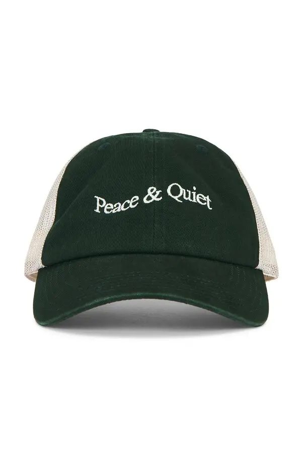 MUSEUM OF PEACE & QUIET Wordmark Trucker Dad Hat - Forest