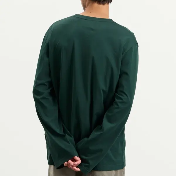 Acne Studios Edden Venice Logo Long Sleeve T-shirt - Dark Green
