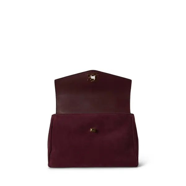 Ralph Lauren Farrah Soft Satchel With Scarf Detail