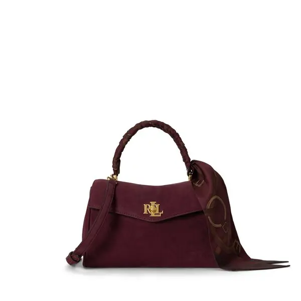 Ralph Lauren Farrah Soft Satchel With Scarf Detail