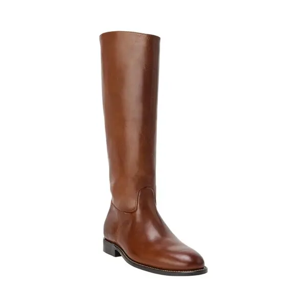 Ralph Lauren Burnished Leather Tall Boot