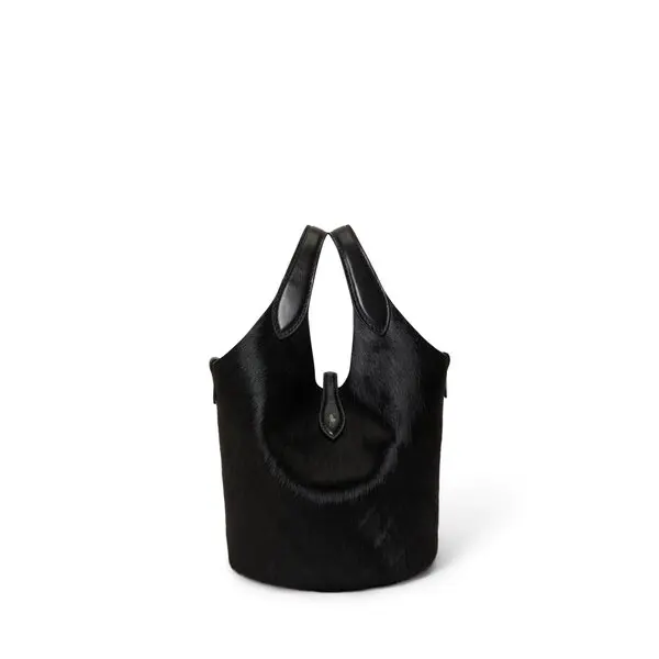 Ralph Lauren Polo Play Haircalf Tote & Crossbody - Black
