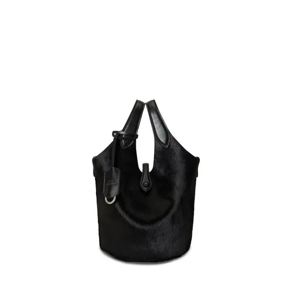 Ralph Lauren Polo Play Haircalf Tote & Crossbody - Black