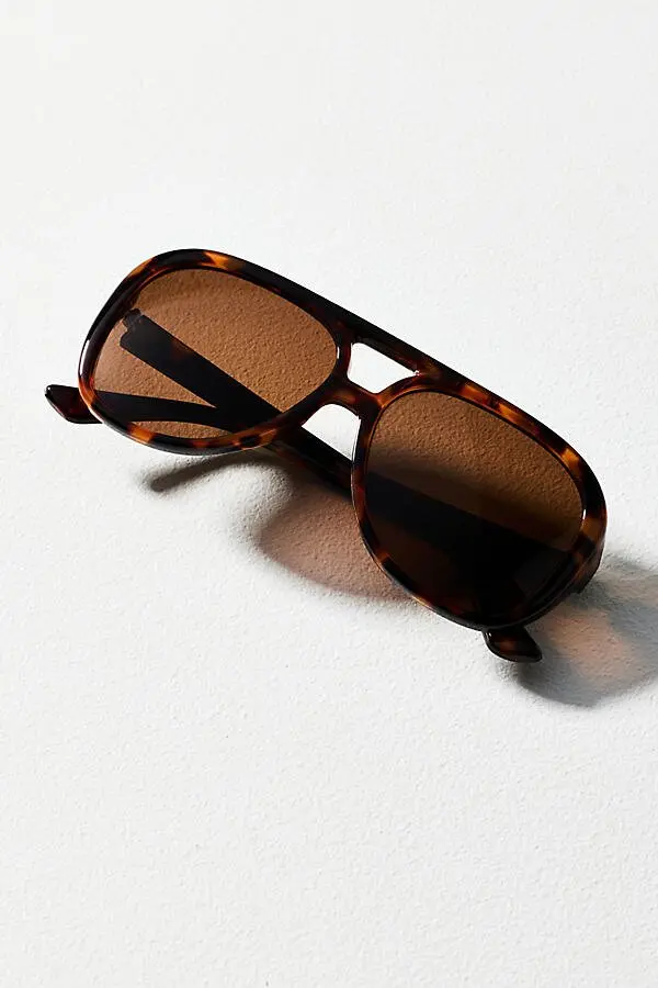 I-SEA Classic Aviator Sunglasses - Brown Tortoise