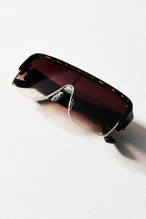 Anthropologie Flat-top Frameless Aviator Sunglasses