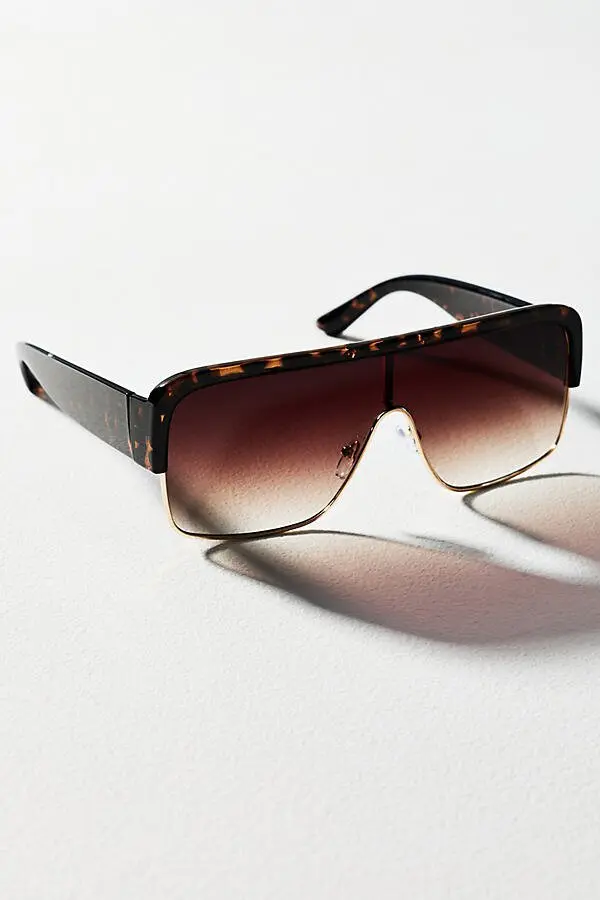 Anthropologie Flat-top Frameless Aviator Sunglasses