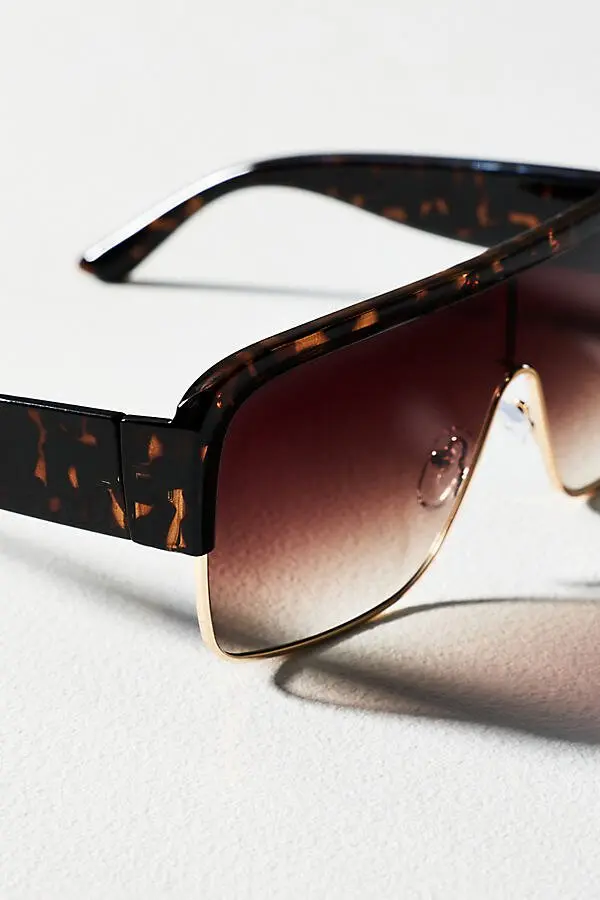 Anthropologie Flat-top Frameless Aviator Sunglasses