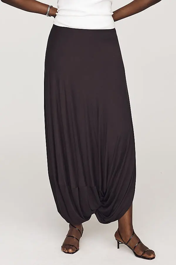 Anthropologie Knit Draped Midi Skirt
