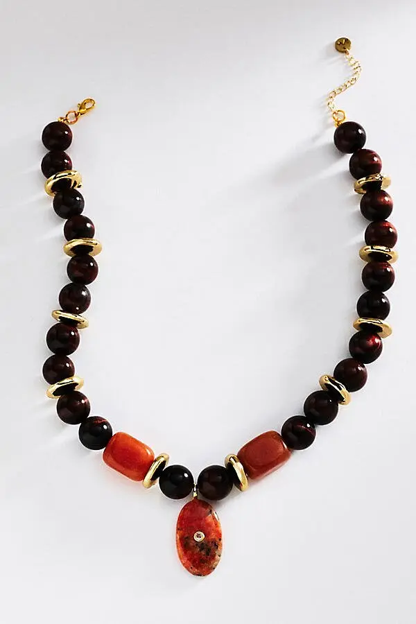 Maison Irem Amber Pendant Necklace