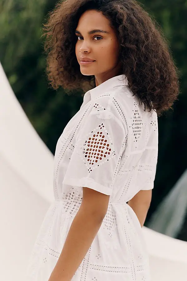 Z Supply Annabelle Cotton Eyelet Shirtdress