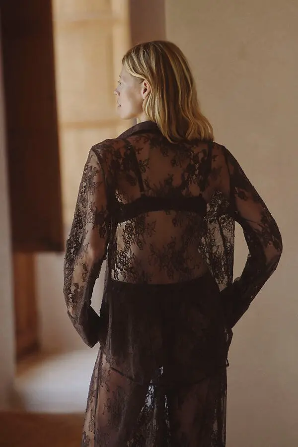 KAT THE LABEL Lottie Lace Shirt