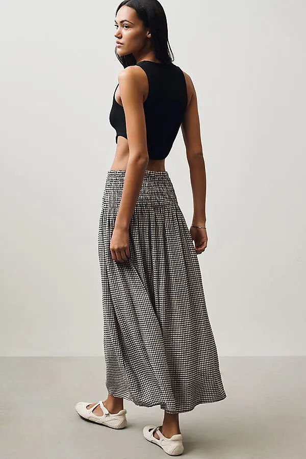 Z Supply Brooke Smocked-waist Midi Skirt