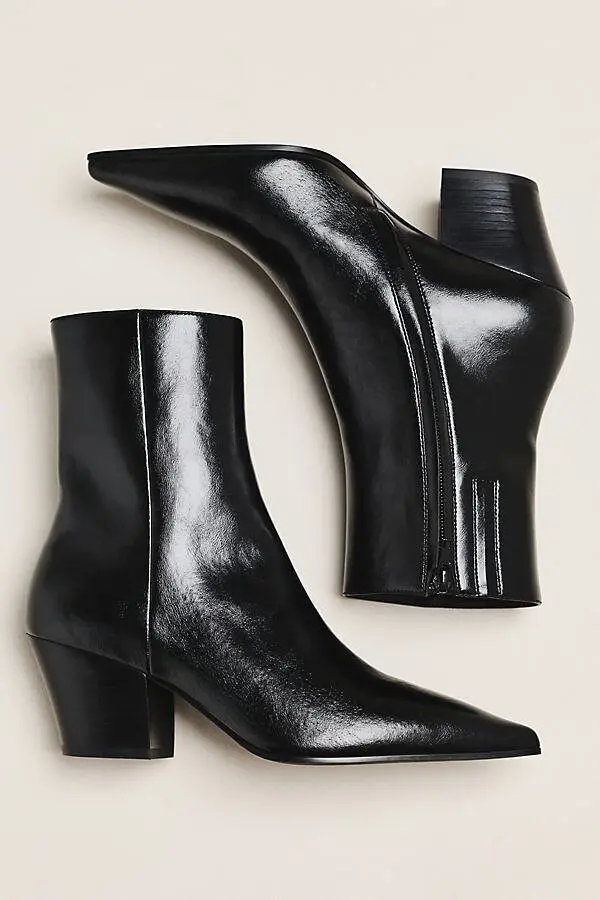 Jeffrey Campbell Joshua Tree Pointed Toe Booties - Black