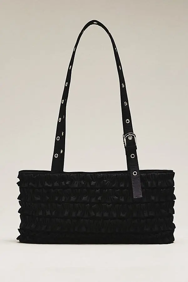 DAMSON MADDER Sophia Ruffle Bag - Black