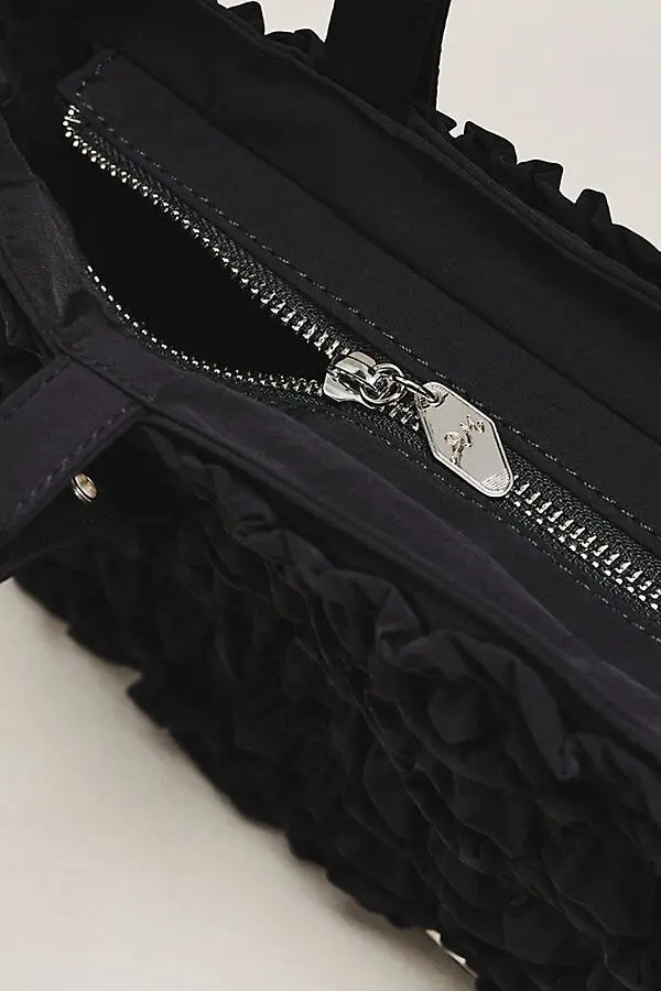 DAMSON MADDER Sophia Ruffle Bag - Black