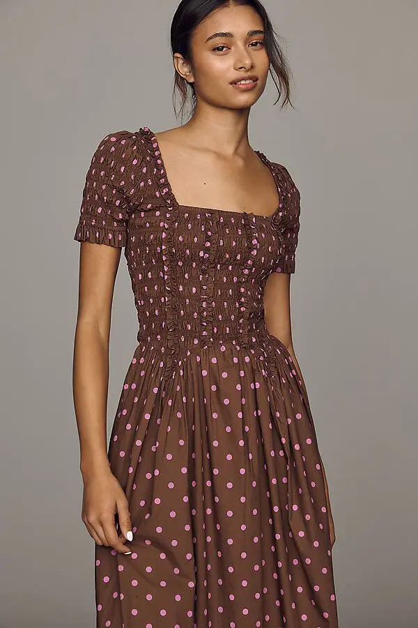 DAMSON MADDER Raphaela Cotton Midi Dress