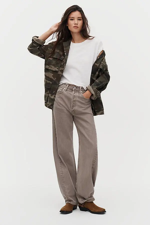 AGOLDE Luna Pieced High-rise Barrel-leg Jeans
