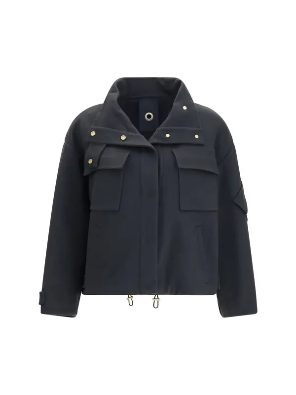 Giorgio Armani Double Cashmere Blouson With High Collar - Gray