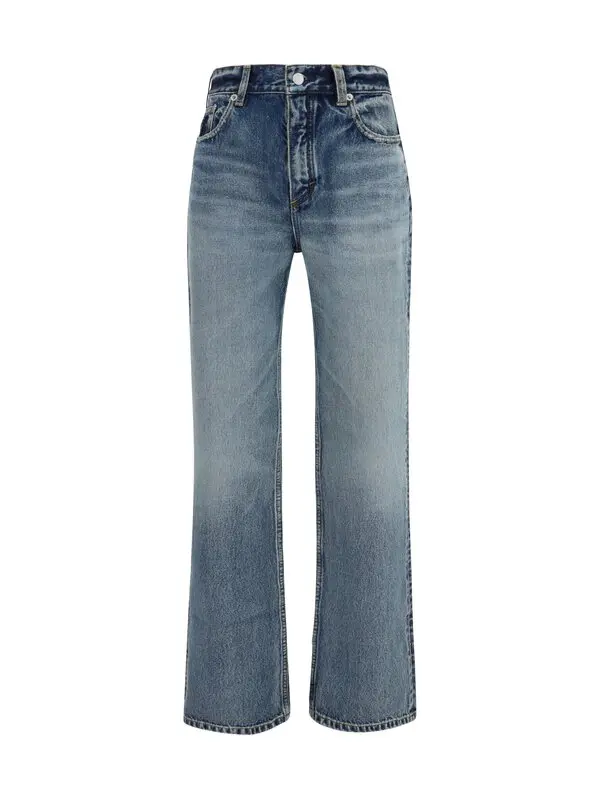 Alaïa Straight-leg Denim Jeans - Blue