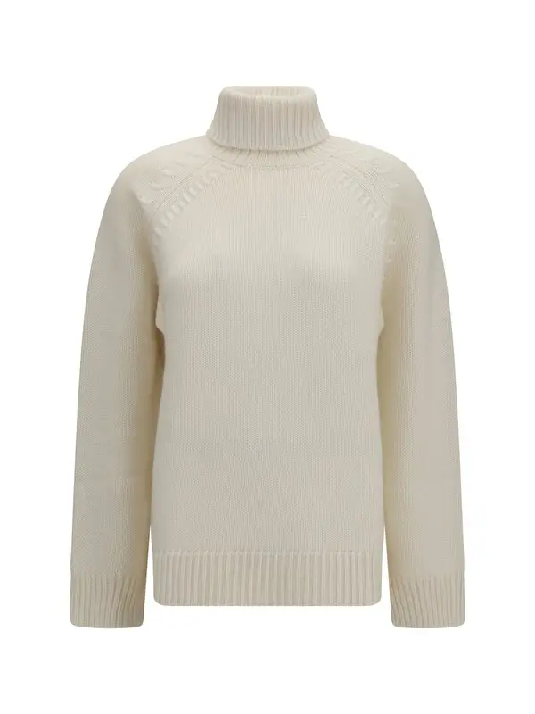 P.a.r.o.s.h Cashmere Turtleneck Sweater With Detailed Shoulder Stitching - Multicolor