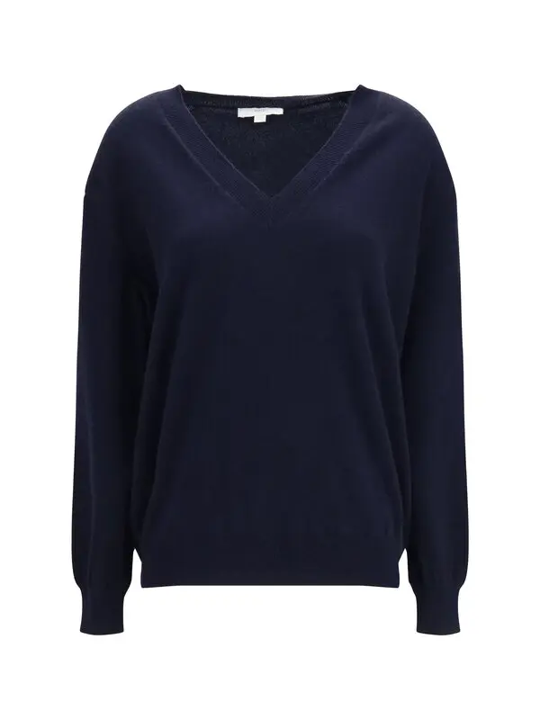 Malo Cashmere V-neck Sweater - Blue