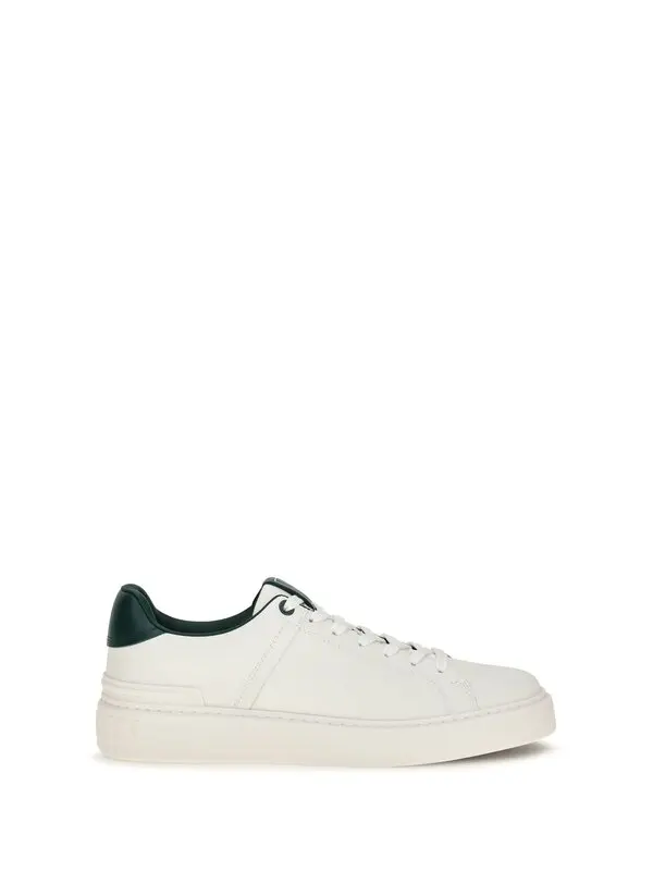Balmain B-court Leather Sneakers - White