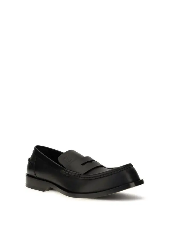 Loewe Bobine Polished Calfskin Loafers
