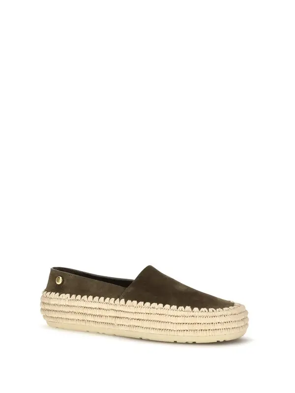 Loewe Rio Suede And Raffia Espadrillas - Brown