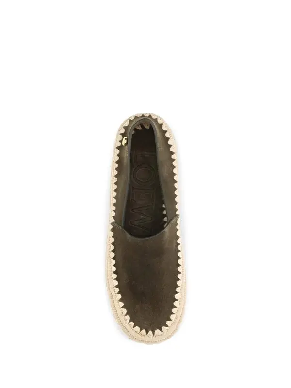 Loewe Rio Suede And Raffia Espadrillas - Brown