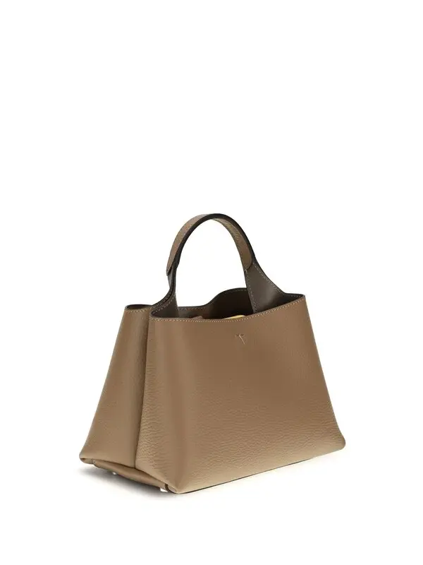 TOD'S Micro Leather Handbag With T Timeless Accessory - Cream