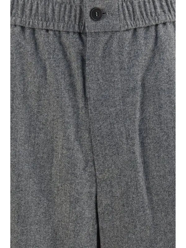 Giorgio Armani Oversized Pants In Wool And Cashmere With Denim Effect