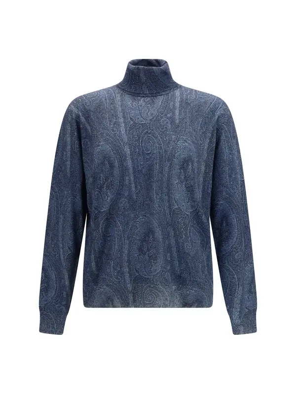Etro Printed Turtleneck Sweater
