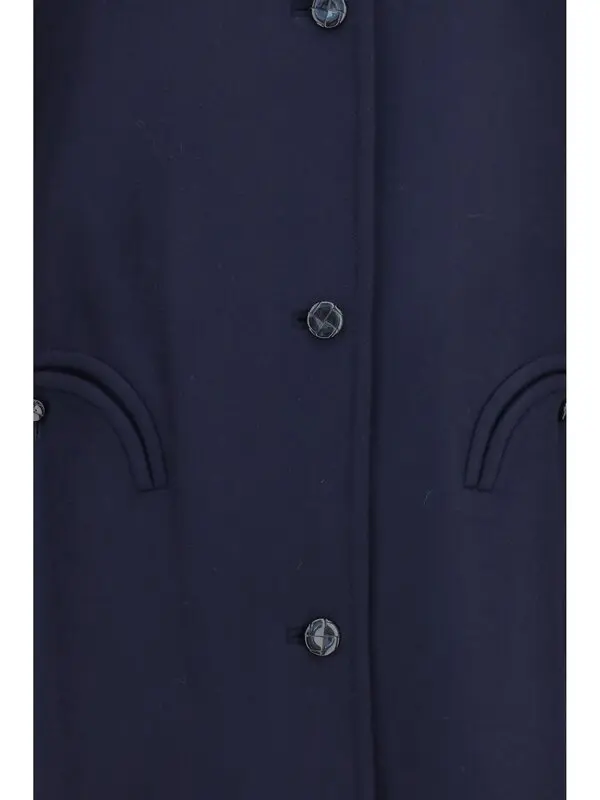 BLAZÉ MILANO Blazè Milano Wool Trench Coat - Blue