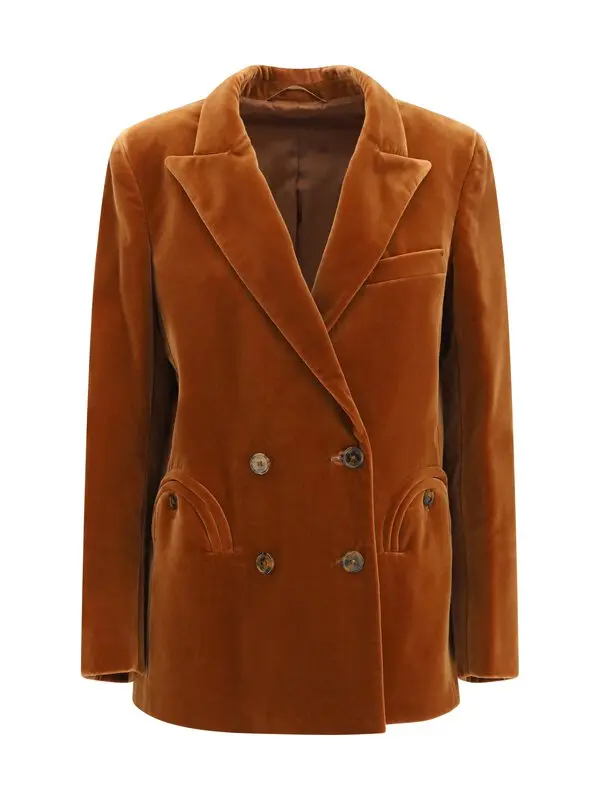 BLAZÉ MILANO Blazè Milano Jealousy Everynight Velvet Blazer - Brown