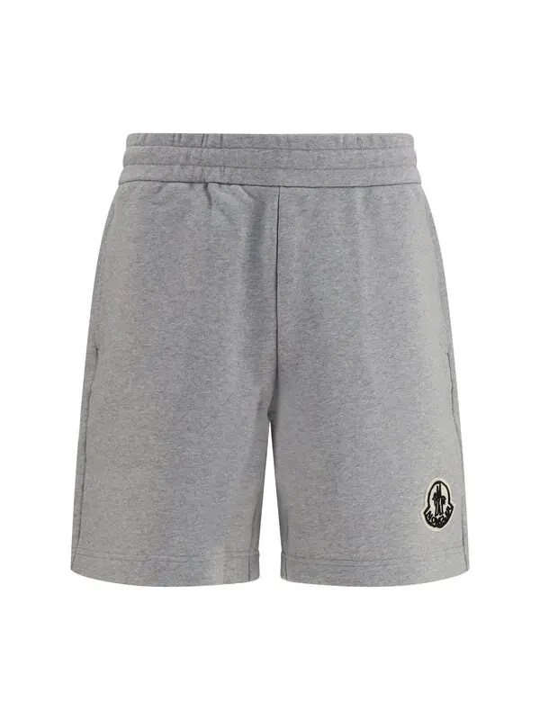 Moncler Tracksuit Shorts With Logo - Gray