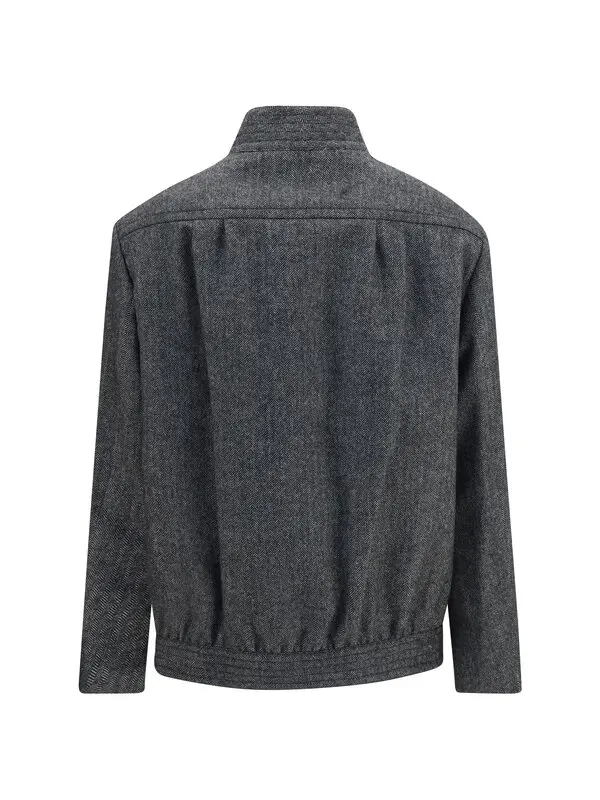 BLAZÉ MILANO Blazè Milano Coiba Herringbone Wool Blend Jacket - Gray