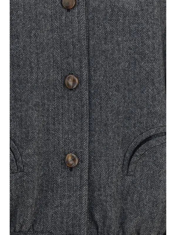 BLAZÉ MILANO Blazè Milano Coiba Herringbone Wool Blend Jacket - Gray