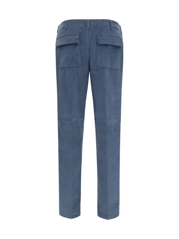 Etro Roma Stretch Cotton Corduroy Pants - Blue