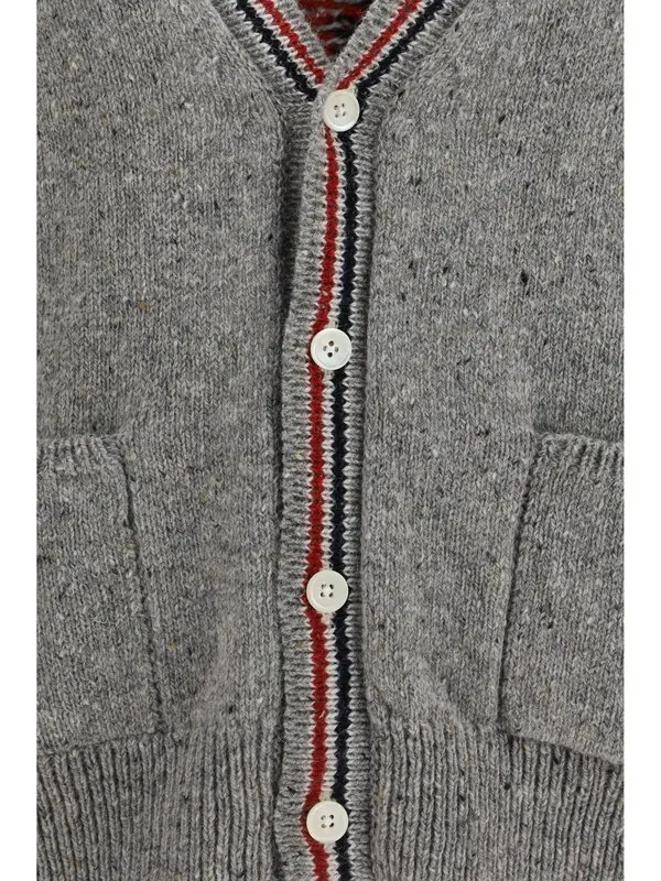 Thom Browne Hector Donegal Yarn Cardigan - Gray