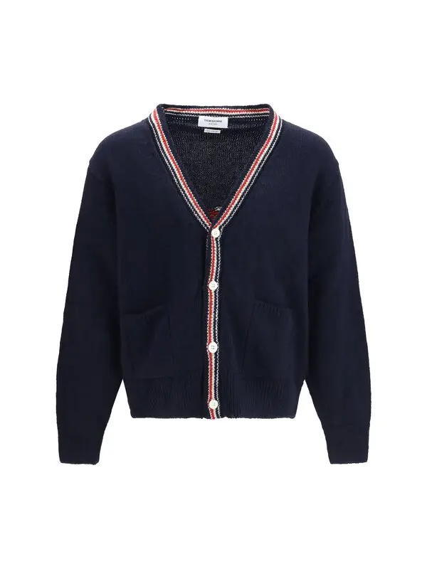 Thom Browne Hector Donegal Yarn Cardigan - Blue