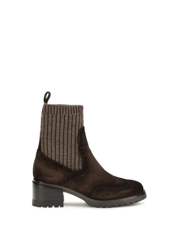 Santoni Suede Ferret Boots