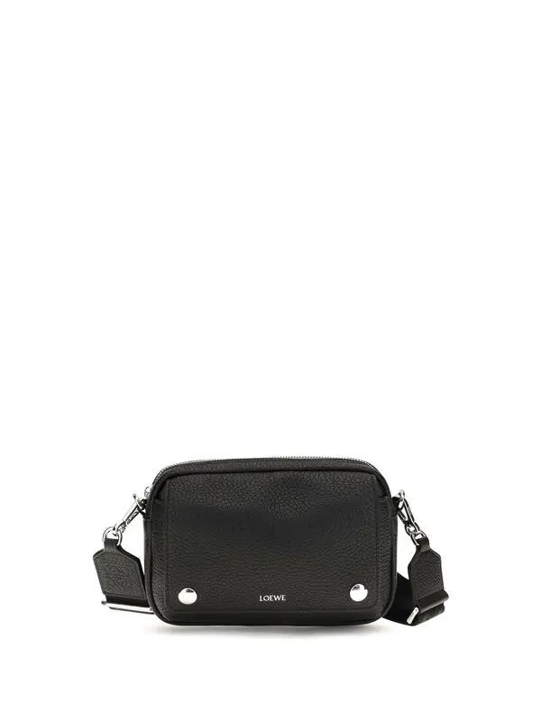 Loewe Small Pebble Messenger Shoulder Bag - Black