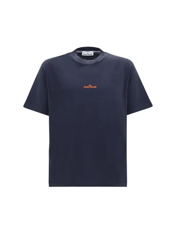 Stone Island Center Logo T-shirt - Blue