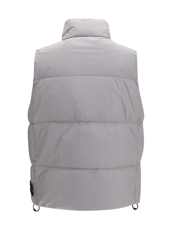 Stone Island Crinkle Reps Ny Padded Vest - Gray