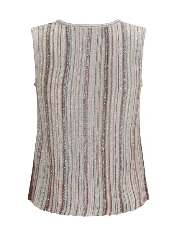 Missoni Sleeveless Ribbed Sequin Top
