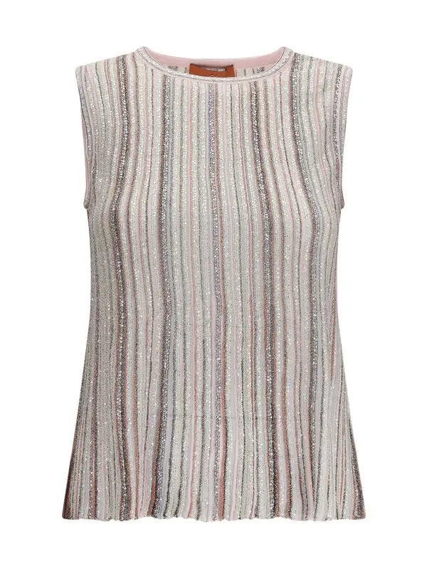 Missoni Sleeveless Ribbed Sequin Top - Multicolor